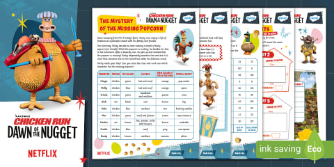 Chicken Run: Dawn of the Nugget - Sentence Matching Activity