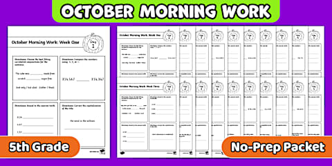 Fifth Grade December Morning Work Pack