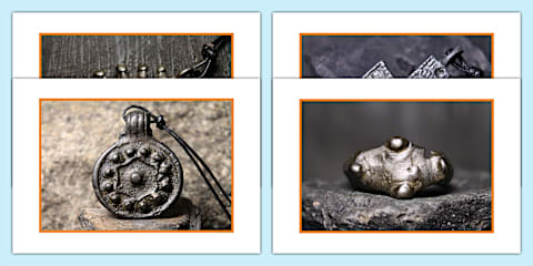 Viking Artefacts Display Photos PowerPoint