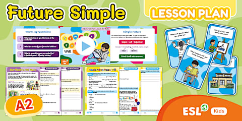 ESL Simple Future Tense: Will Activity Sheet [Kids, A2]