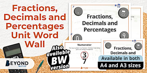 Converting between Fractions, Decimals and Percentages Guide