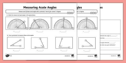 Fourth Grade Measuring Angles Task Cards