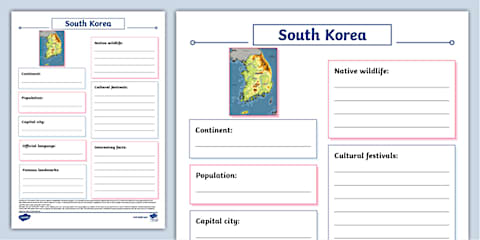 South Korea Word Search