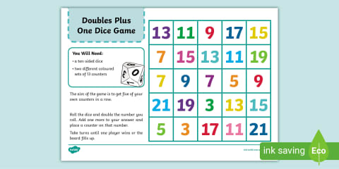 Near Doubles to 20 Activity Sheets