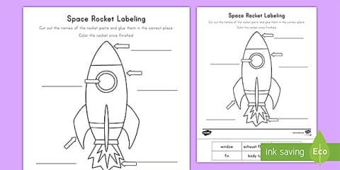 Build a Rocket 2D Shape Cutting Skills Activity