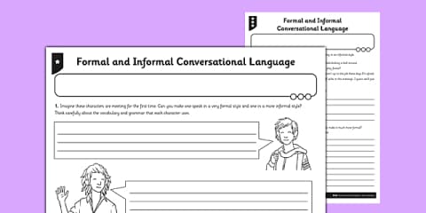 Comparing Formal and Informal Language Mind Map
