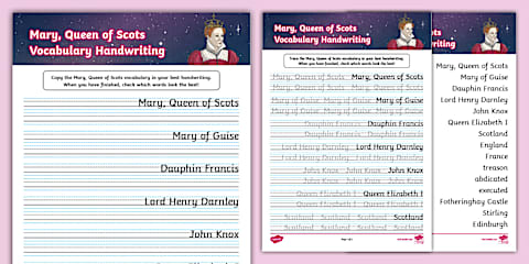 Mary, Queen of Scots Word Search