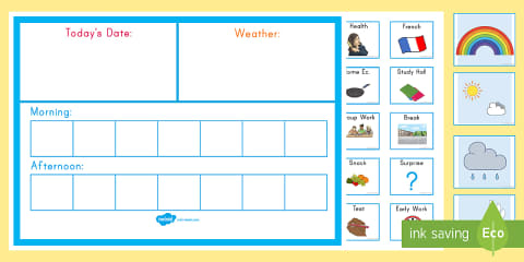 Barbie: Classroom Visual Schedule