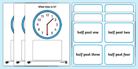 KS1 O'Clock and Half Past Activity Sheet