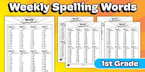 Kindergarten Spelling Bee Word List