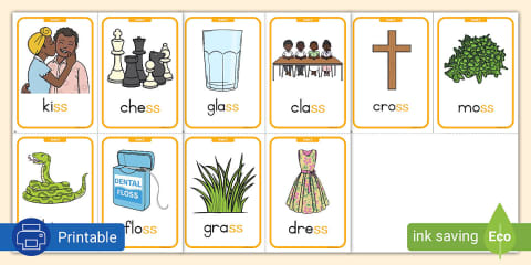 'ss' Spelling List Activity Sheets