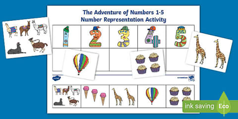 Representing Numbers 1 to 5 Activity Sheet