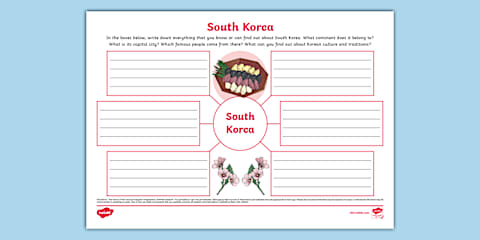 South Korea Writing Template