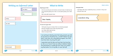 KS1 Letter Writing: Informal Model/Example Text