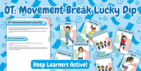 Movement Break Activity Cards | Classroom Exercise