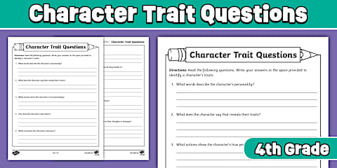 Fourth Grade Character Analysis Anchor Chart