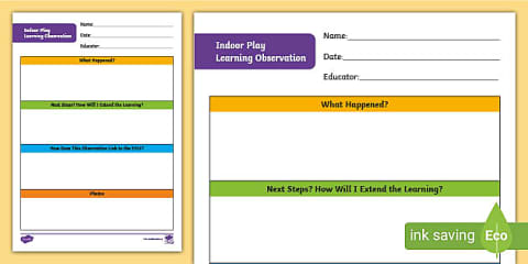 Early Childhood Observation Template - EYLF