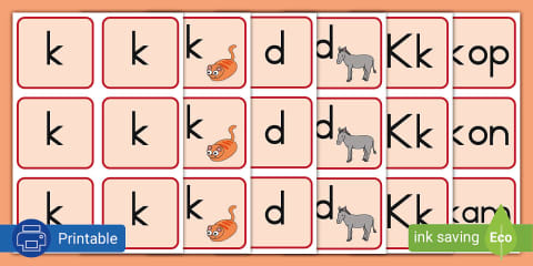 Graad 1 Klanke Dekodeerbare Woordkaarte m, v