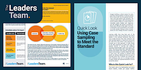 Quick Look: Adaptive Teaching and Schemes of Learning