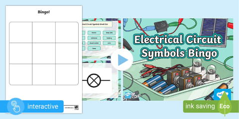 Electrical Circuit Symbols Matching Activity Interactive Game