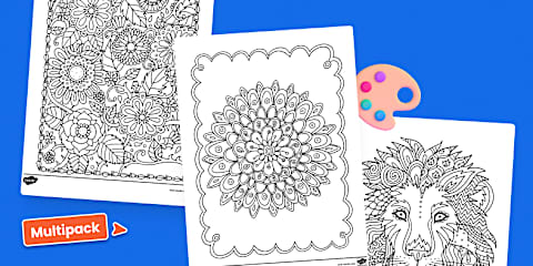 Nocturnal Animals Hexagon Display Coloring Activity