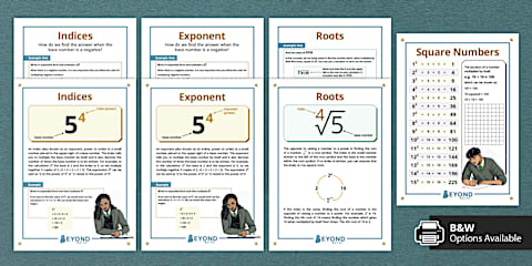 Year 7 - Year 10 Maths Laws of Indices Worksheet - Beyond