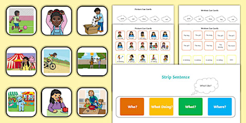 Colourful Semantics What like? What? Photo Cards.