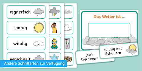 Weather Flashcards German