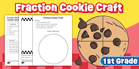 First Grade Fractions Spin and Color Center Worksheet