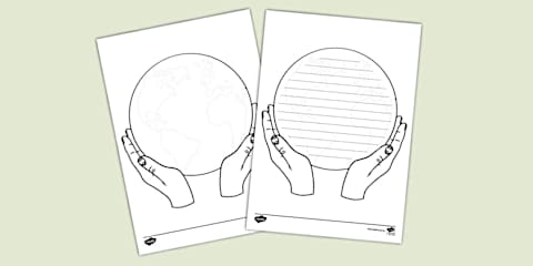 Planets Photo Caption Writing Template