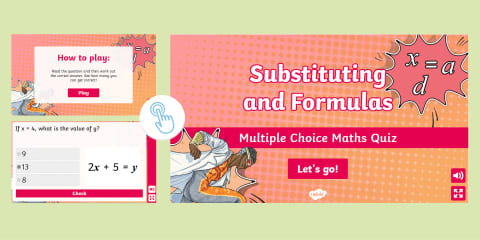 Algebra: Solving Equations Maths Quiz - KS2 Revision