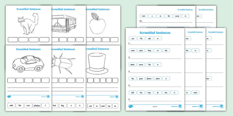 'a' CVC Words Cut and Paste Worksheets