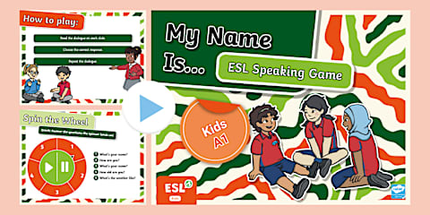ESL First Day of Class Speaking Games PowerPoint [Kids, A1]