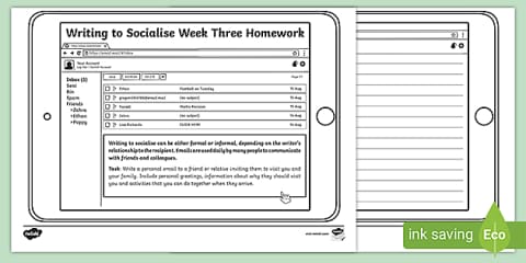 Email a Story Character Writing Frame Template