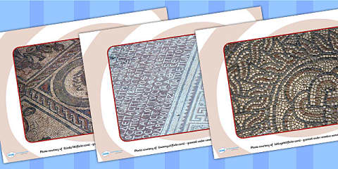Roman Mosaics Folding Art Template