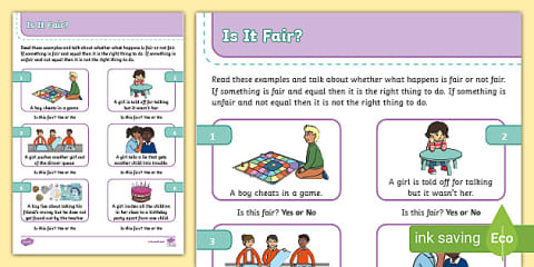 Fair Play Poster Worksheet
