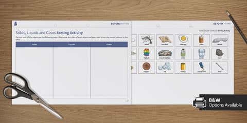 Solid, Liquid and Gases KS2 Sorting Activity