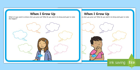 When I Grow Up Worksheet / Worksheet - EYFS, Early Years, KS1, Key ...