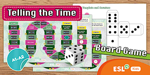 ESL Telling the Time Listening Comprehension Activity [Kids, A2]