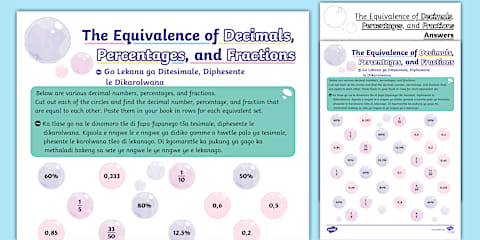 Fractions and Decimals: Recognise and Use Fractions of a Quantity Lesson 1