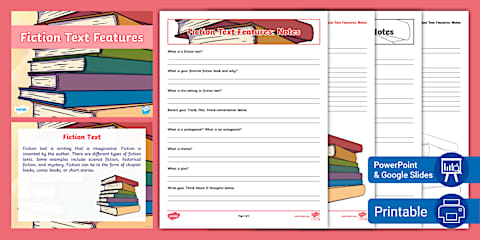 Third Grade Nonfiction Text Features Matching Worksheet