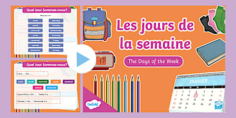 Poster d'affichage : Les jours de la semaine