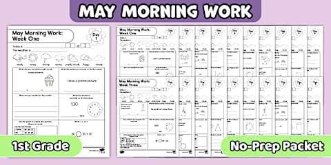 First Grade September Morning Work Pack