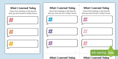 Exit Ticket TCards