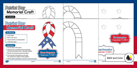 Thank You, Heroes: Memorial Day Color and Cut Worksheet