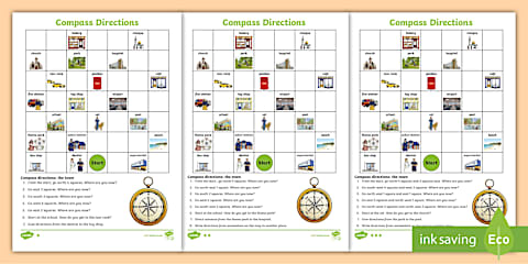 Map Skills: Compass Directions! Lesson Pack | Teacher Made