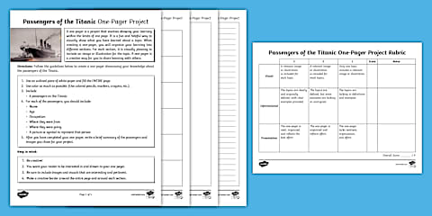 Sixth Grade Titanic Cloze Reading Activity
