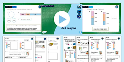 Year 3 Subtracting Lengths Maths Activity Sheet