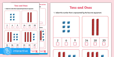 Identify Tens and Ones KS1 Maths Game