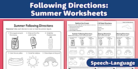 Spring Listen and Follow the Directions Activity